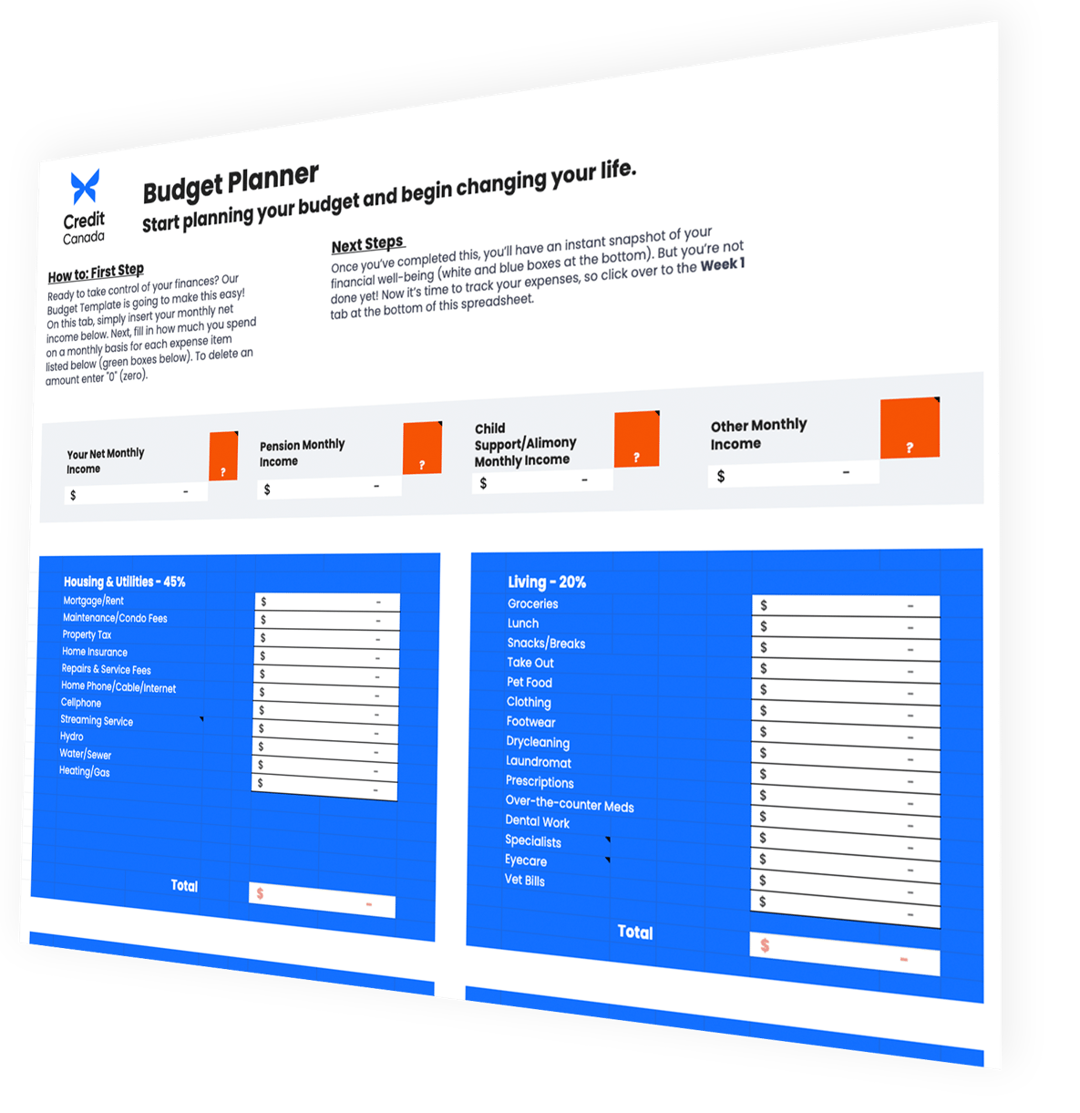 Free Budget Planner | Credit Canada